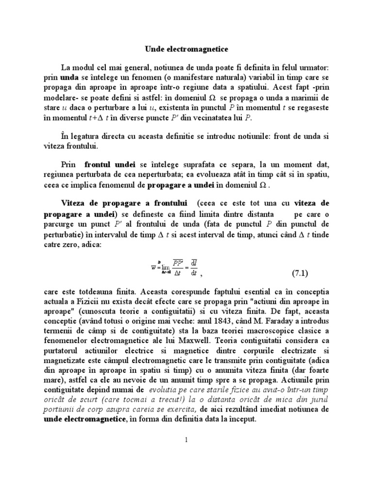 Unde Electromagnetice | PDF