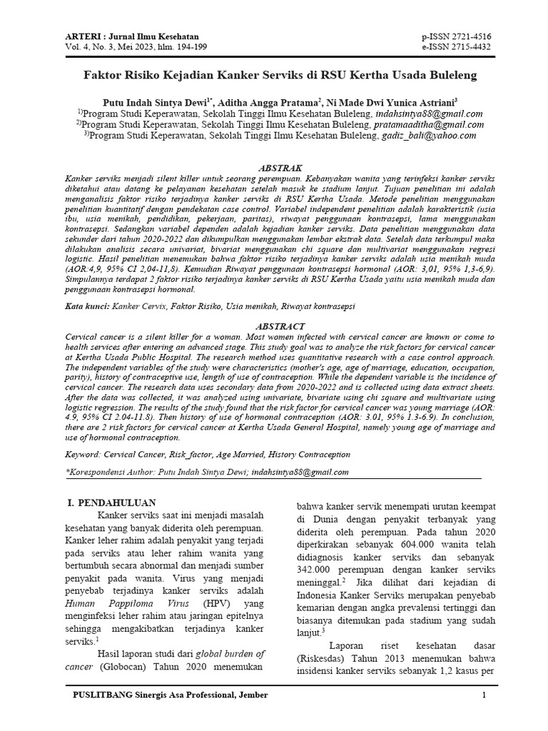 Jurnal 2 Ca Cerviks KDPK | PDF