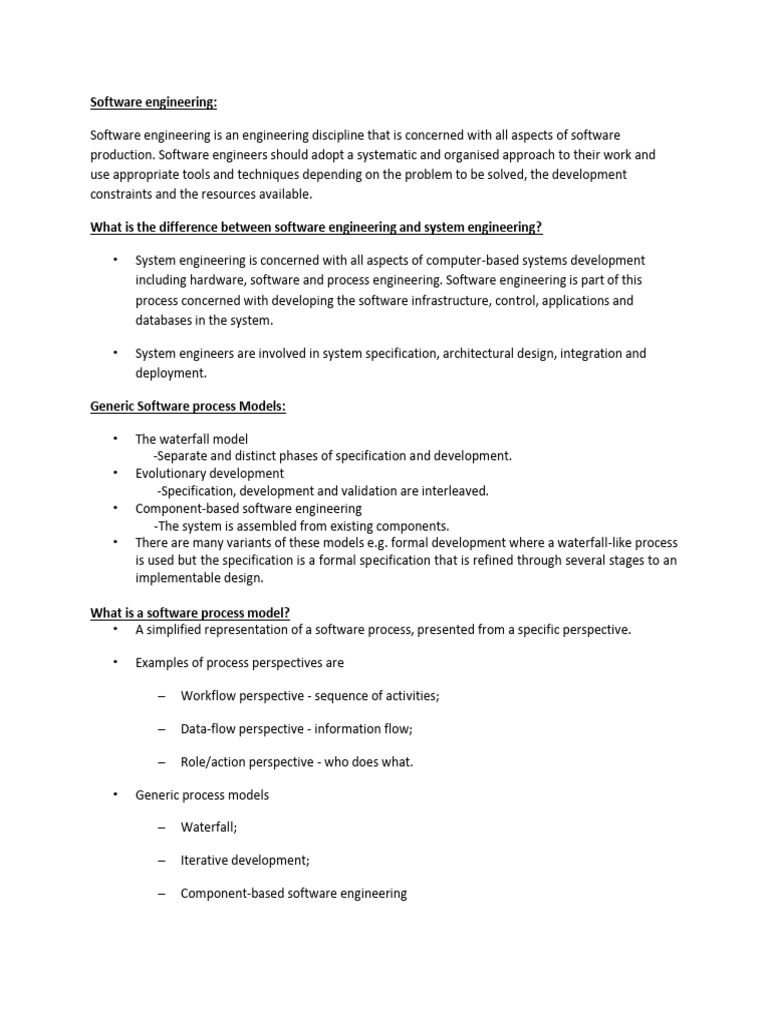 Understanding Software Engineering Models Pdf Software Development