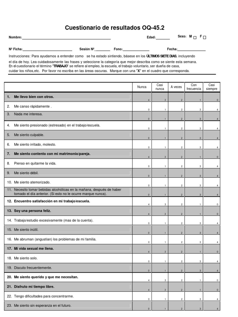 OQ 45-2 Chile | PDF
