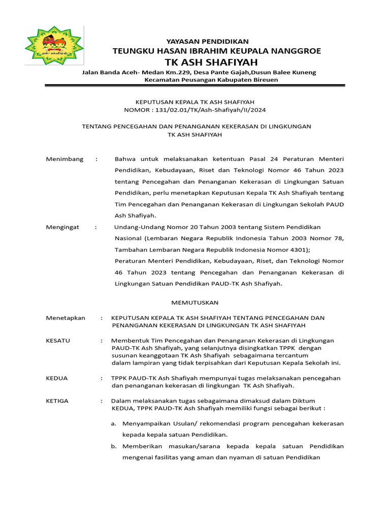 SK Tim PPK TK Baru | PDF