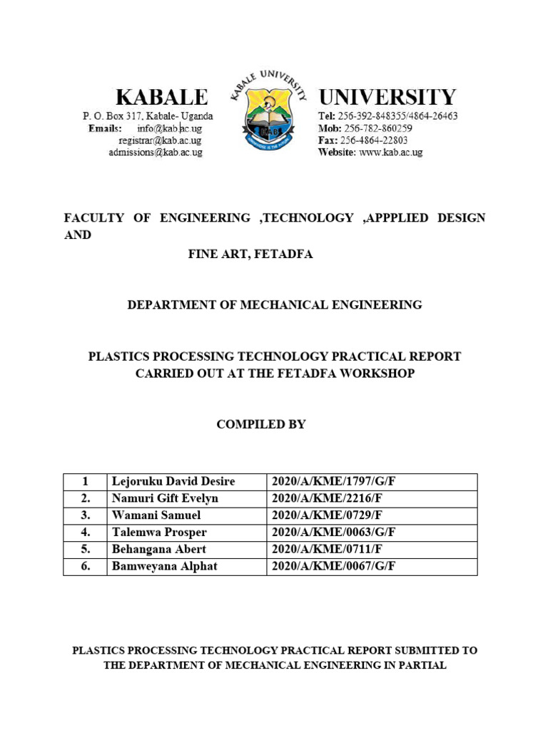 Plastics Processing Technology Practical | Download Free PDF | Plastic | Organic Compounds