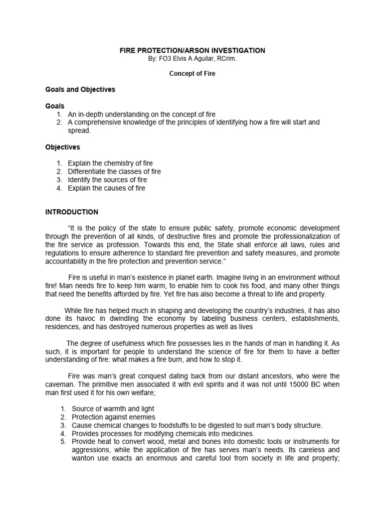 Fire Protection and Arson Investigation | PDF | Combustion | Fires