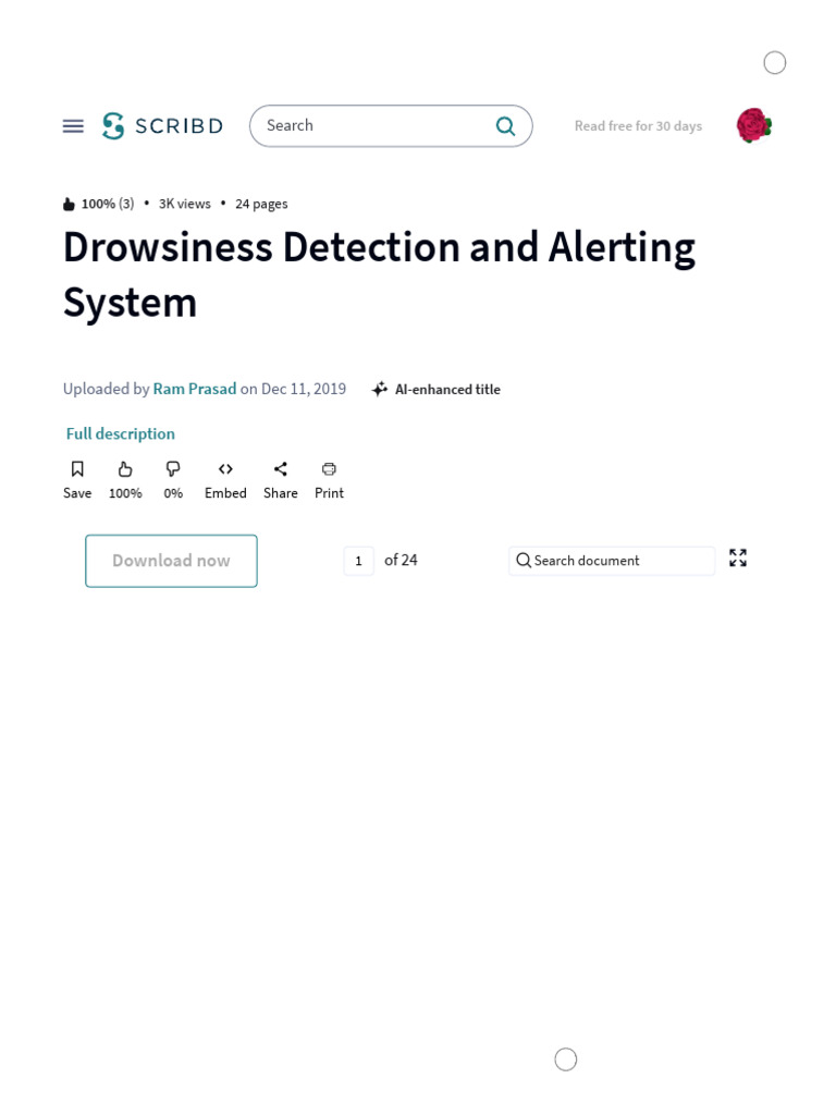 Drowsiness Detection and Alerting System - PDF - Arduino - Microcontroller | PDF | Scribd ...