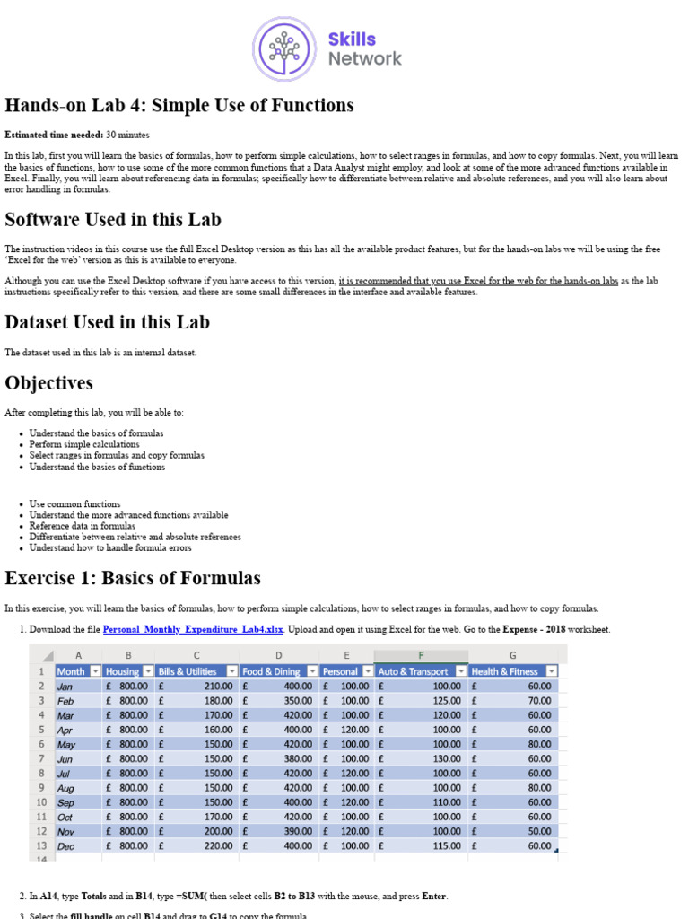 Simple Use of Functions | PDF | Microsoft Excel | Computing