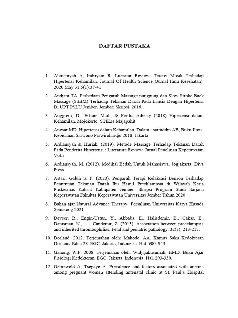Daftar Pustaka Fix Bab 1-3 | PDF | Pengembangan Diri