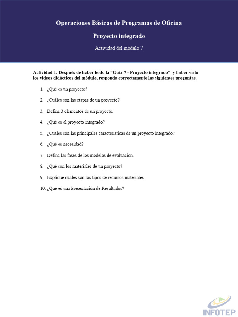 Actividad - Modulo 7 | PDF