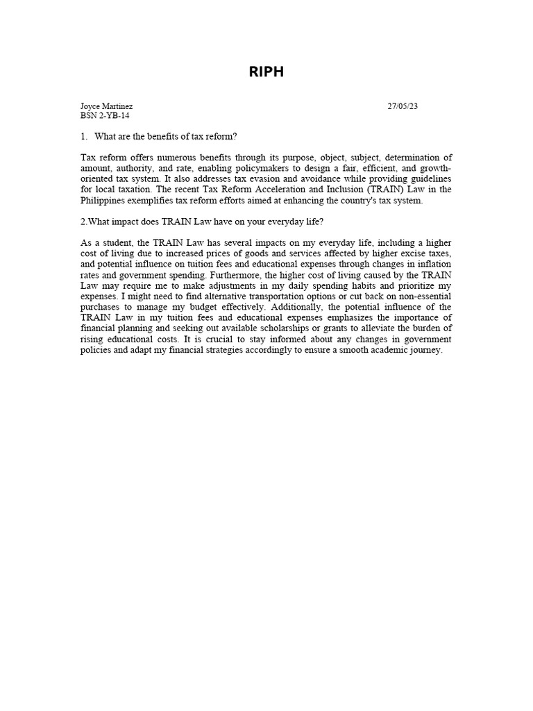 Joyce Martinez RIPH | PDF | Finance & Money Management