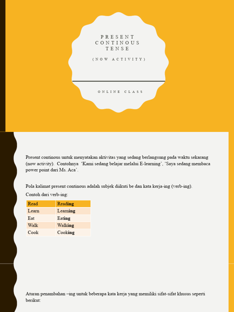 Meeting 2 Present Continous Tense | PDF