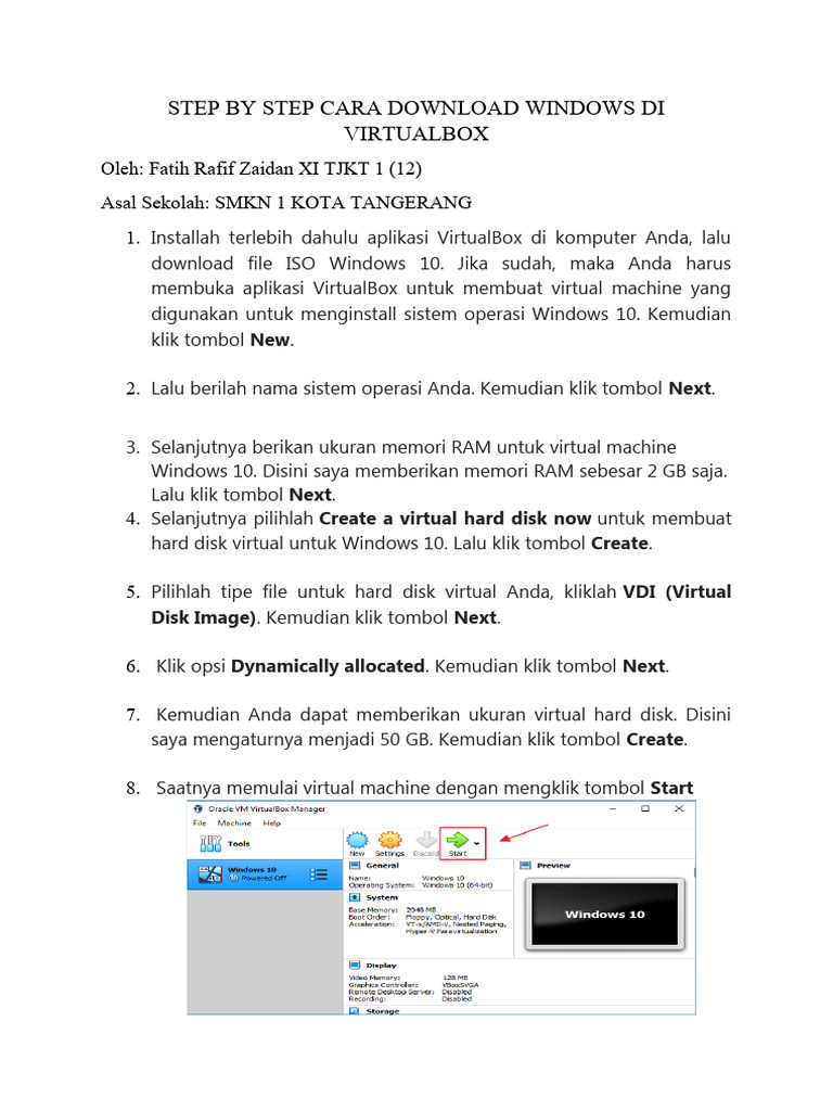 Step by Step Cara Download Windows Di Virtualbox | PDF