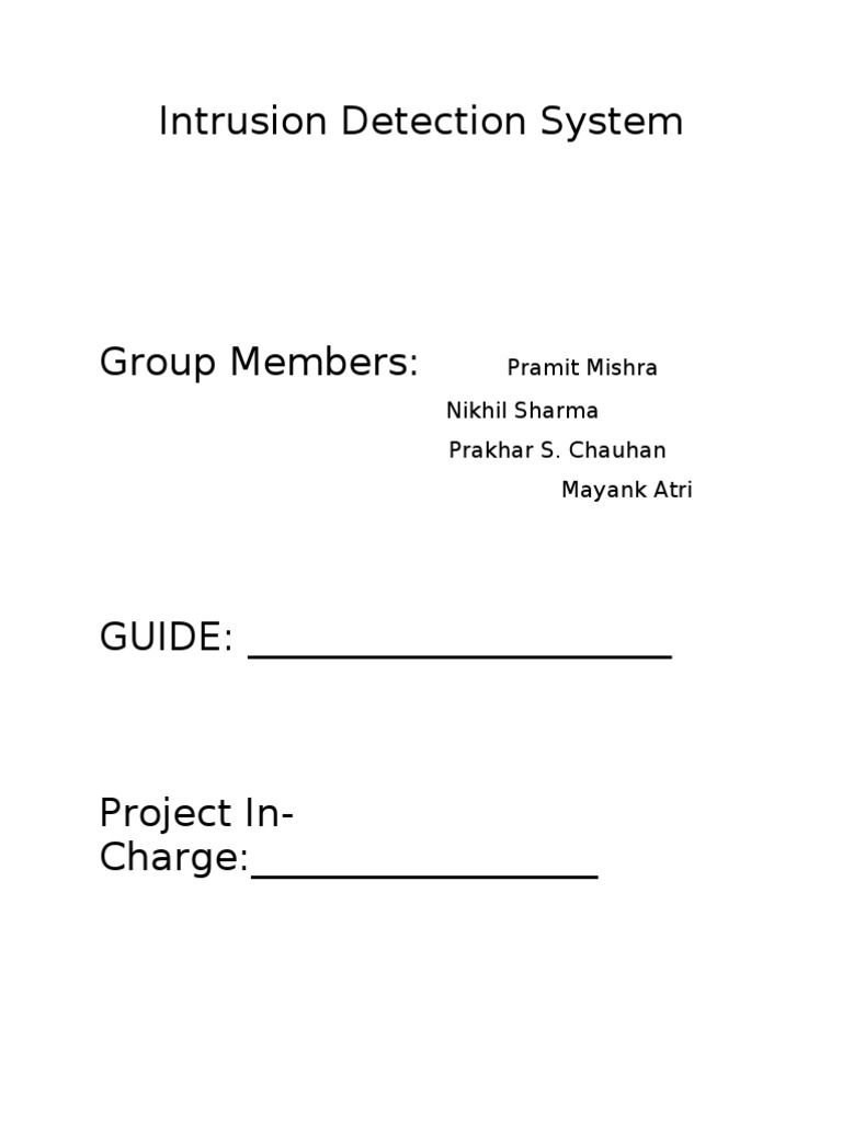 Intrusion Detection System | PDF