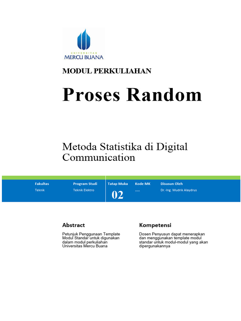 Modul Proses Random (TM2) | PDF