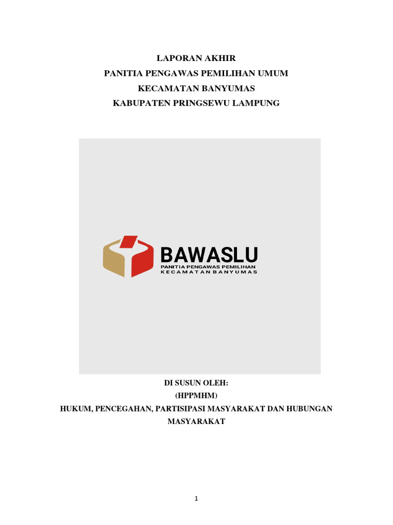 Laporan HPPMHM Panwas Banyumas | PDF