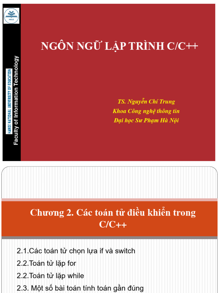 Toán tử điều khiển trong C++ | PDF