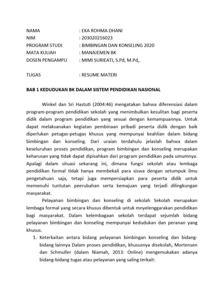 Eka Rohma Dhani MBK 2 | PDF | Karier & Perkembangan