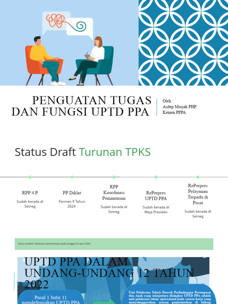 22 - 4 - 2024 - Penguatan TUGAS Dan Fungsi UPTD PPA | PDF