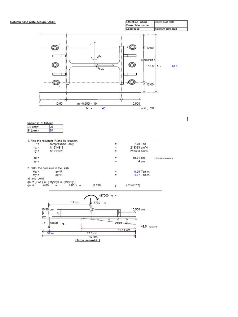 BP DCN Baseplate | PDF | Solid Mechanics | Structural Engineering