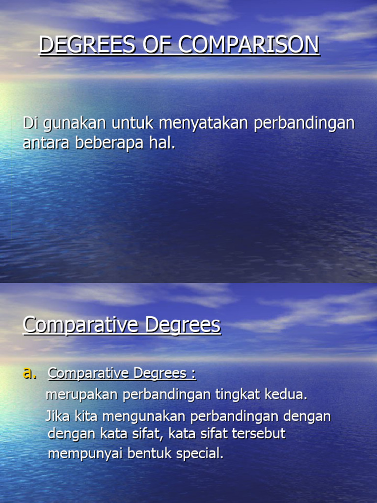 DEGREES OF COMPARISON | PDF