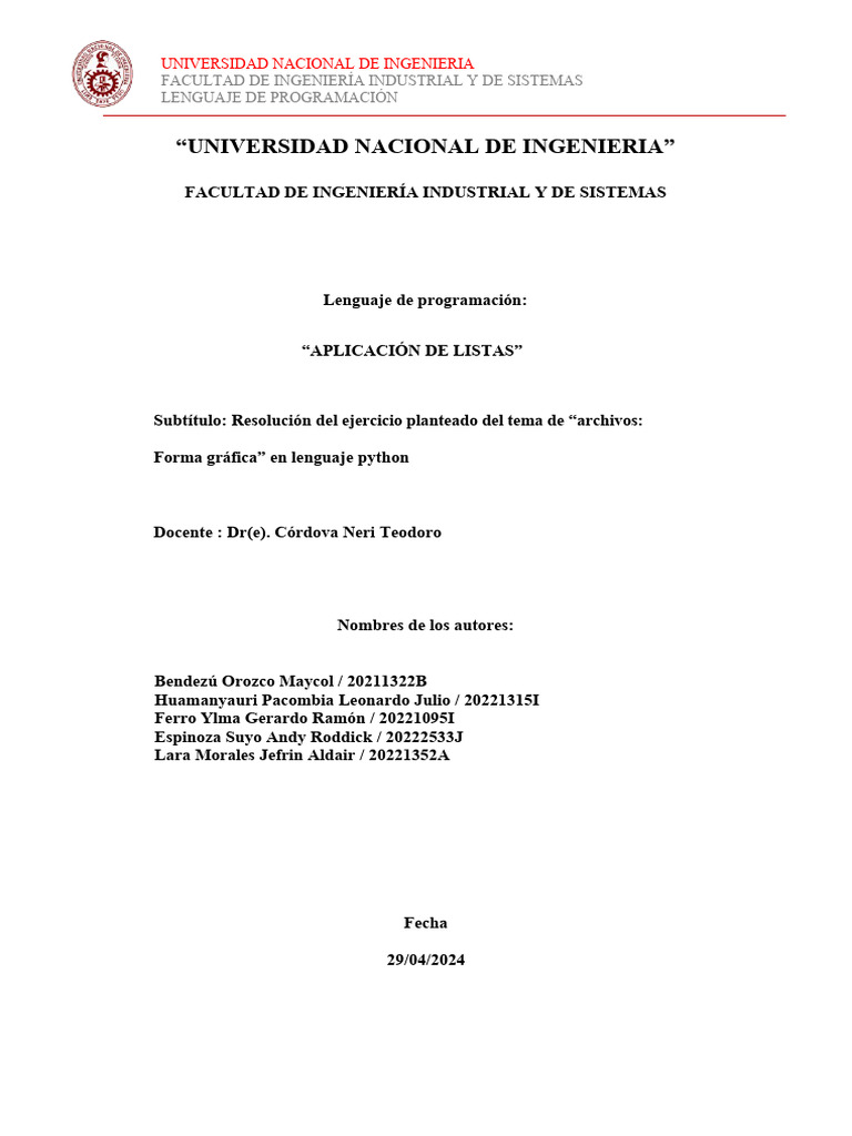 GRUPO 2 - Informe | PDF | Programación de computadoras | Python (lenguaje de programación)