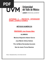 A2 Metodos Numericos UVM | PDF | Análisis numérico | Algoritmos