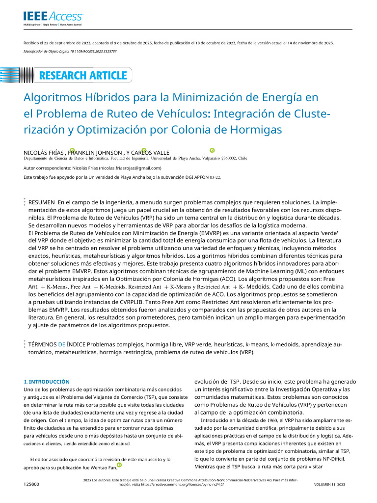 Hybrid Algorithms for Energy Minimizing Vehicle Routing Problem ... Hybrid Algorithms for Energy Minimizing Vehicle Routing Problem ...