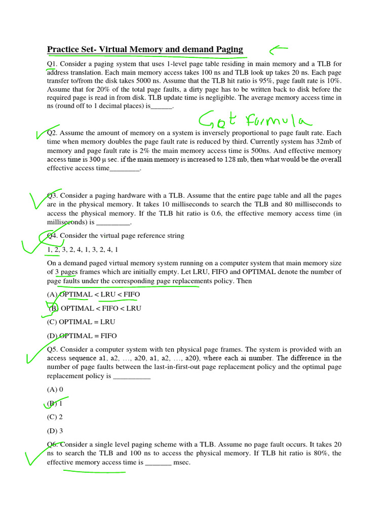 Practice Set DPVM | PDF | Computing | Operating System Technology