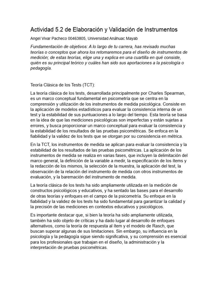 Act5.2 Angel Vivar | PDF | Validez (Estadísticas) | Inteligencia