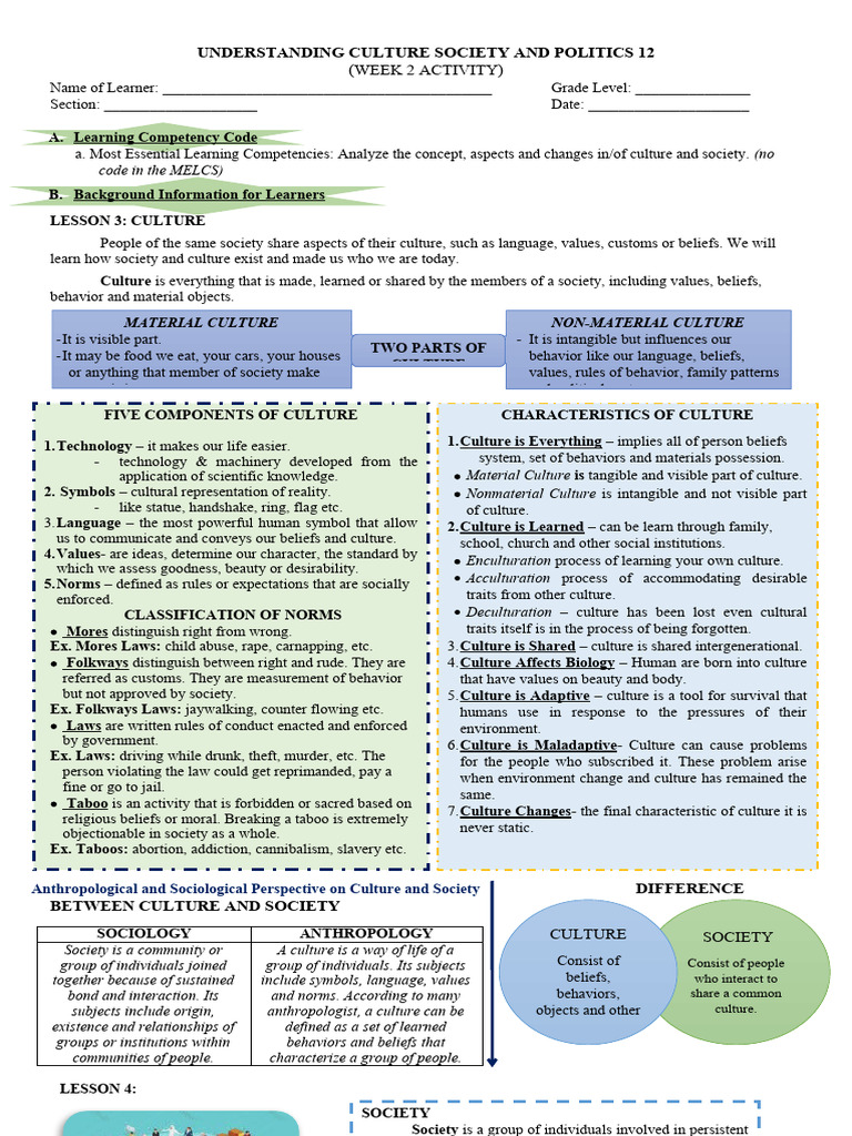 Ucsp Module | PDF | Society | Learning