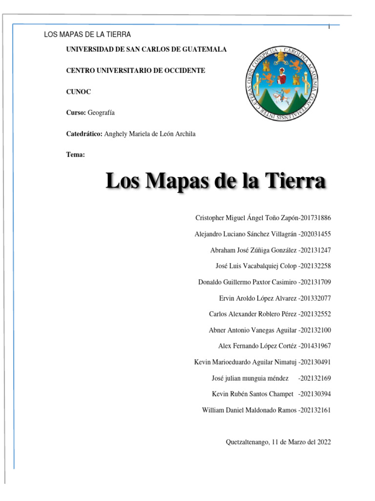 Los Mapas de La Tierra. Doc. Unificado | PDF | Cartografía | Mapa