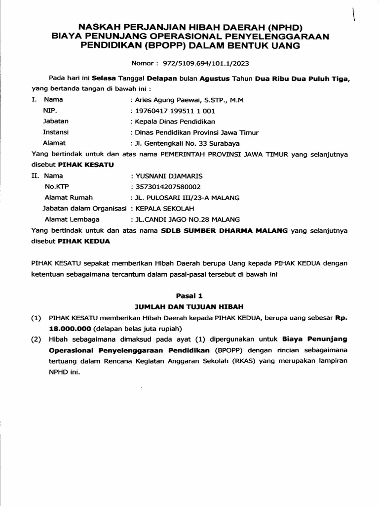 SLB NPHD Kota Malang | PDF | Hukum | Sains & Matematika