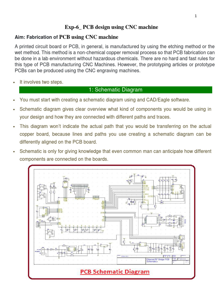 Lab-06 - Exp-6 - Details of PCB Design Using CNC Machine | PDF ...