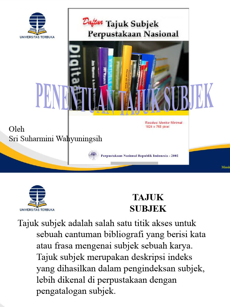 PENENTUAN TAJUK SUBJEK Pembaharuan Terpadu 2024 | PDF