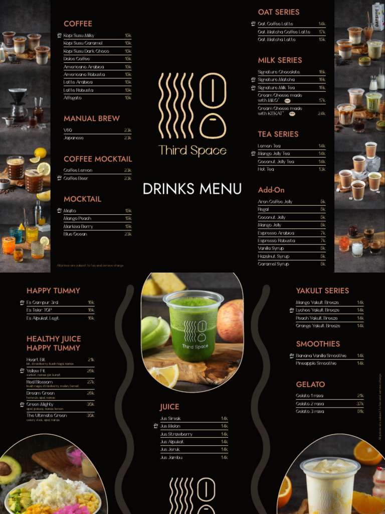 Third Space Coffee & Food Menu | PDF | Coffee | Drink