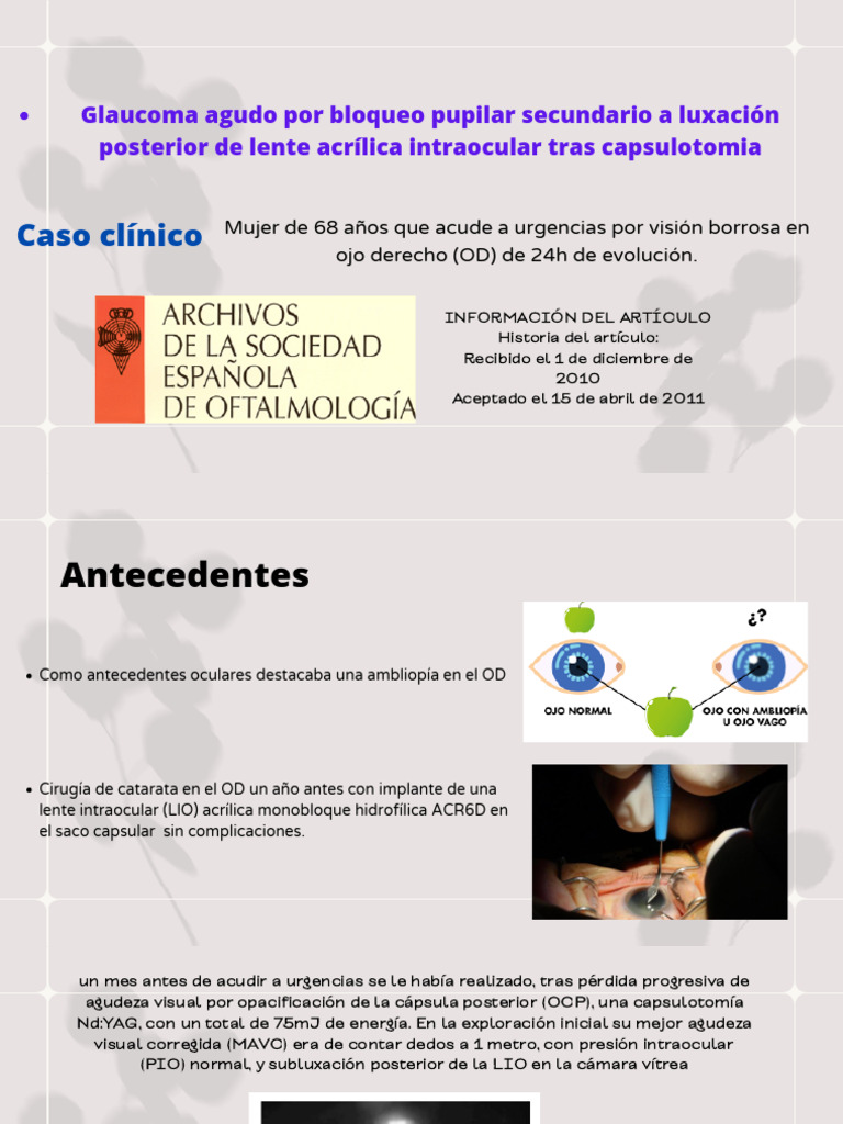 Ejemplo CASOS CLINICOS 2023-2 | PDF | Glaucoma | Oftalmología