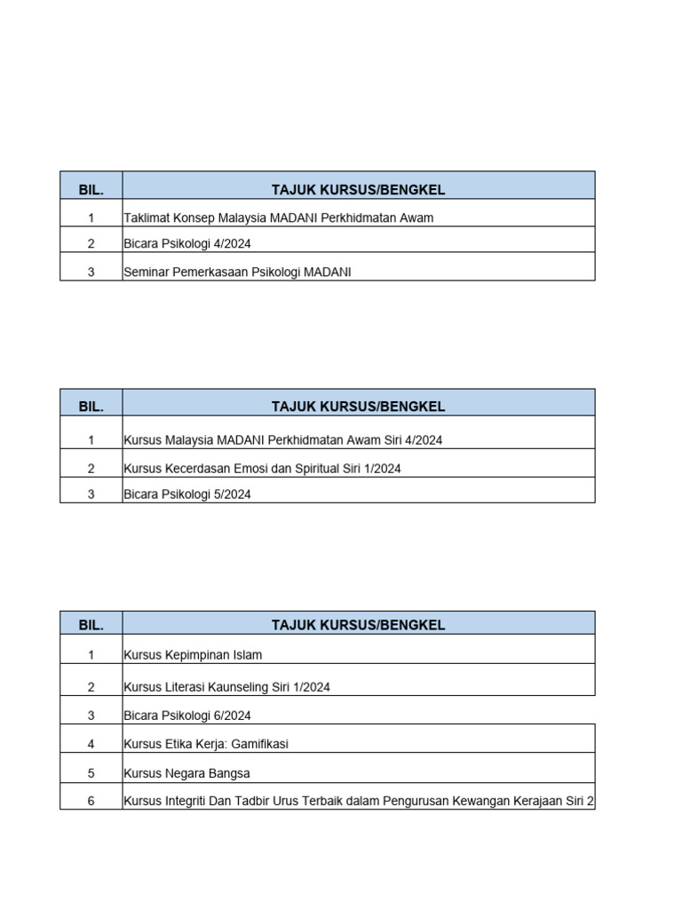 Jadual Suk 2024 | PDF