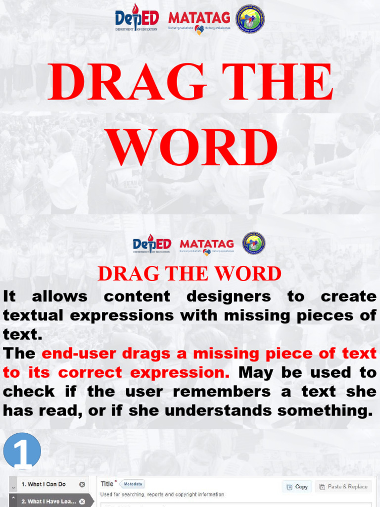 Drag The Words | PDF