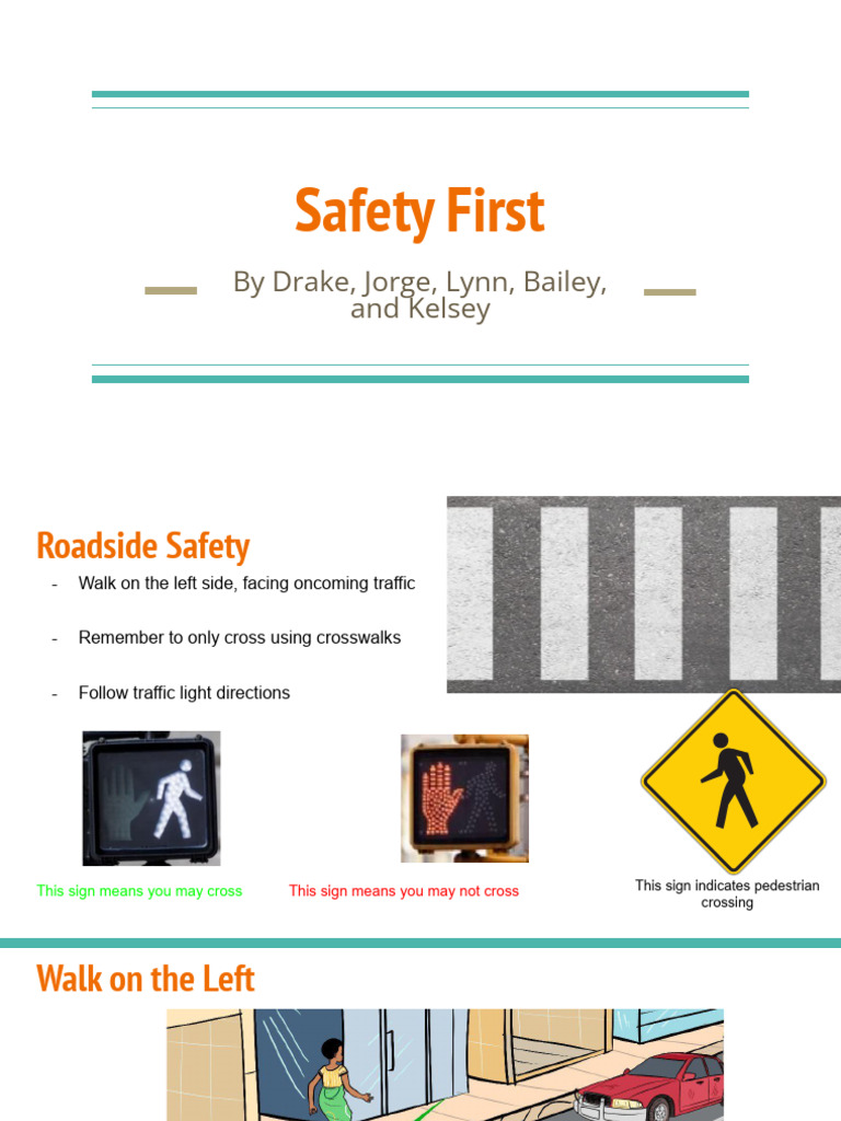 Safety First Presentation | Download Free PDF | Traffic | Road ...
