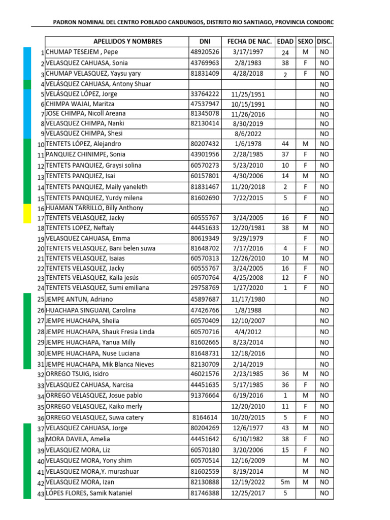Padron Imprimir | PDF