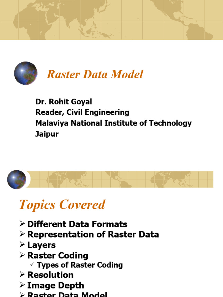 Raster Data Model | PDF | Geographic Information System | Image Resolution