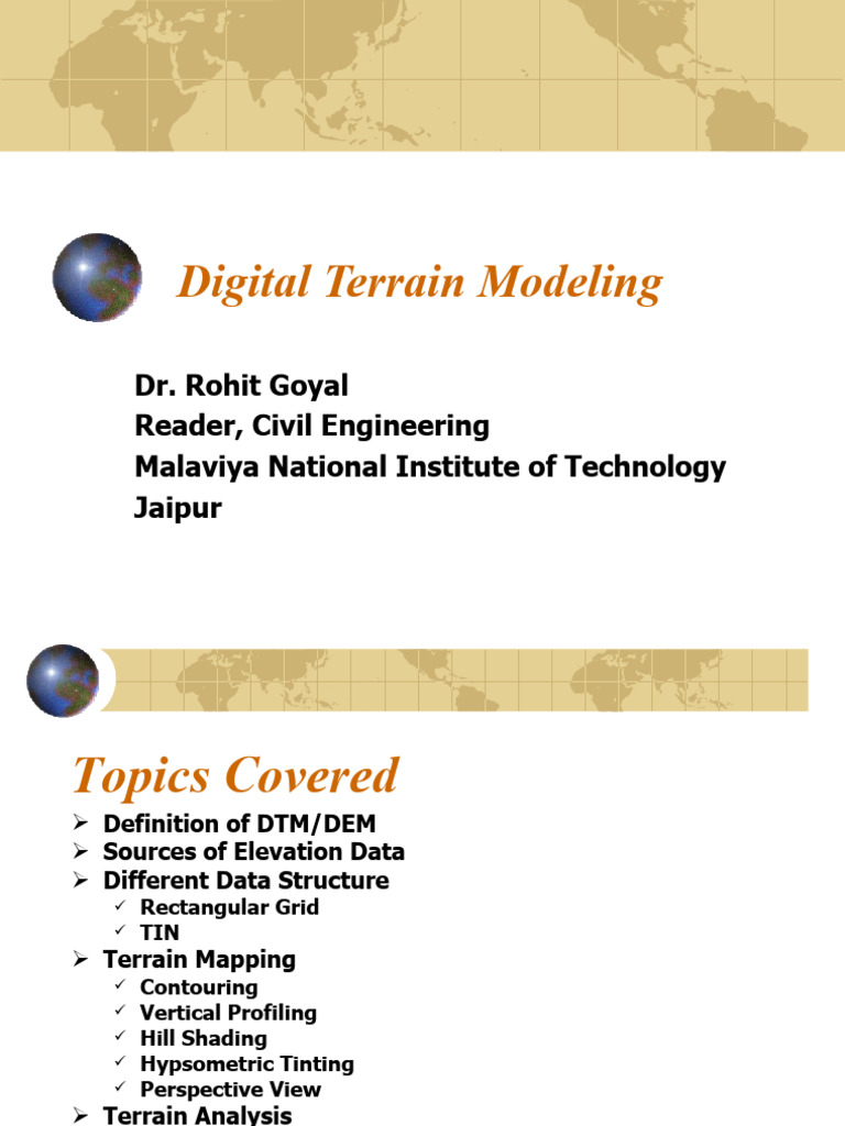 Digital Terrain Modeling | PDF | Contour Line | Earth Sciences