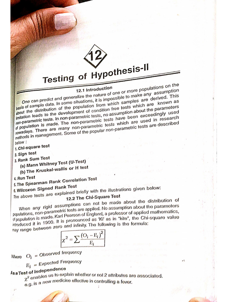 Non Parametric Test Chi Square Pdf