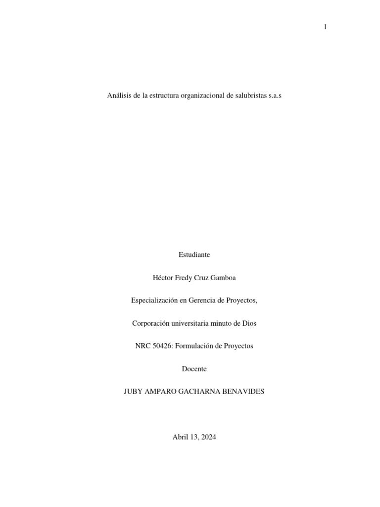 Cruz - Hector - Estructura Organizacional | PDF | Business | Economias