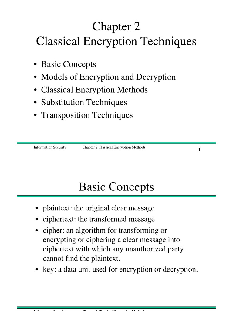 Classical Encryption Techniques | PDF | Cryptography | Cipher