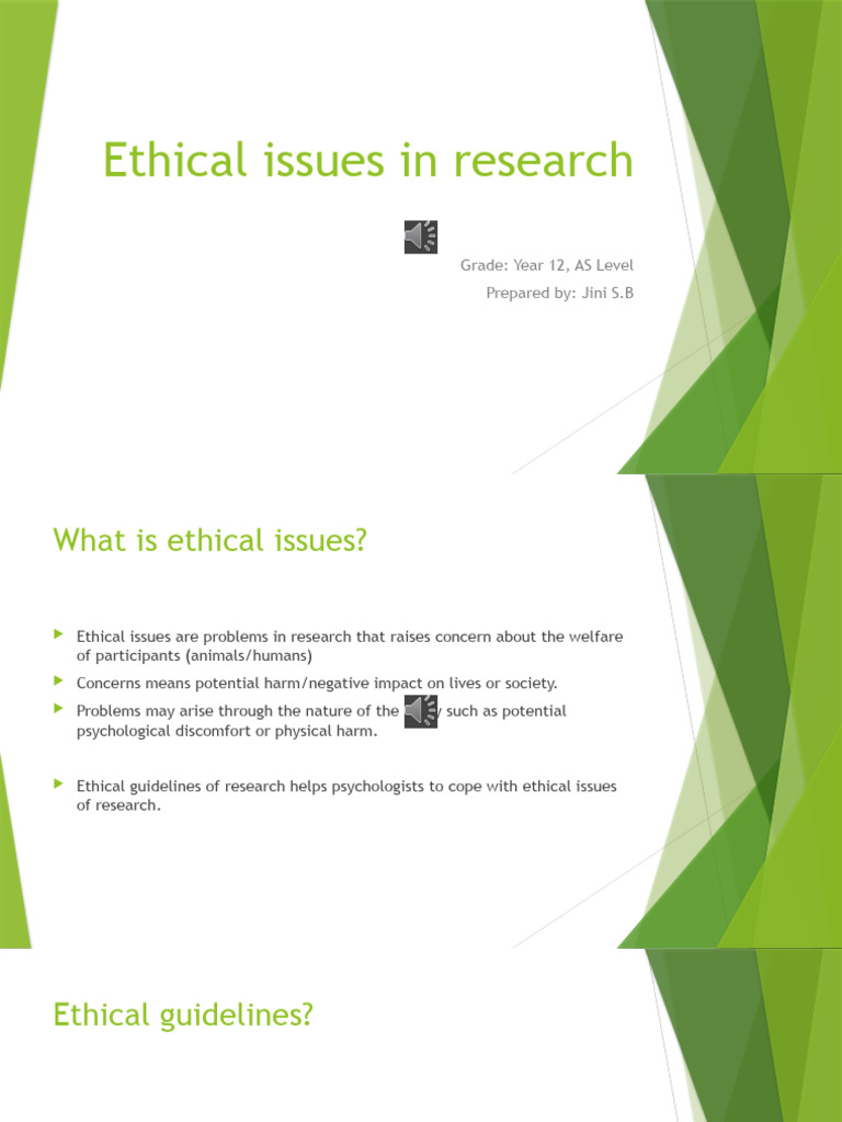 Ethical Issues in Research | PDF | Informed Consent | Deception