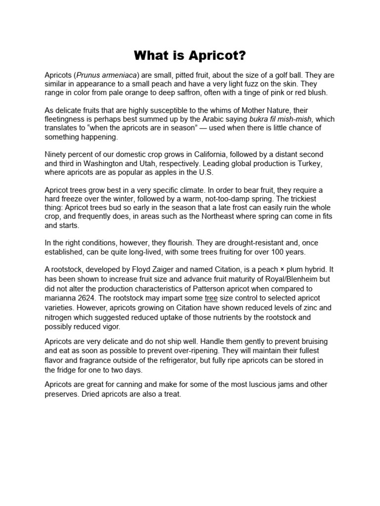 Apricot | PDF