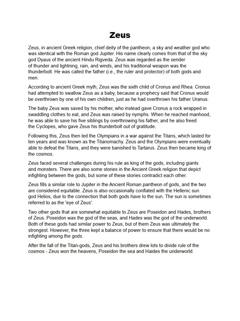 Zeus | PDF