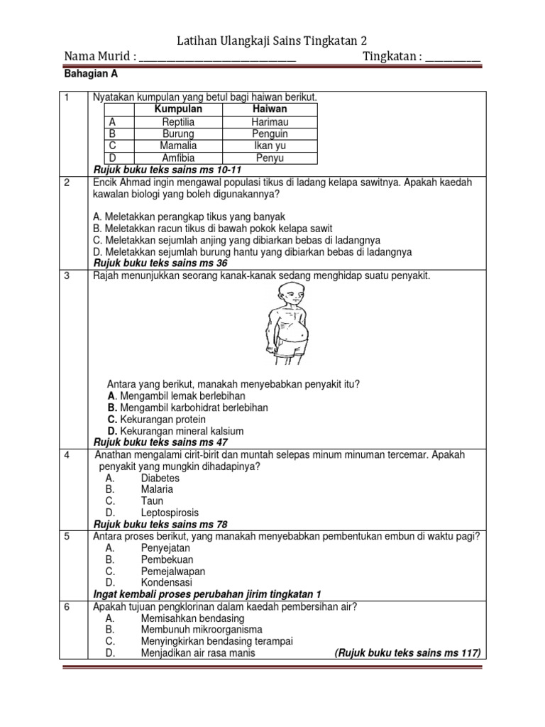 Latihan Ulangkaji Sains Tingkatan 2 Pdf