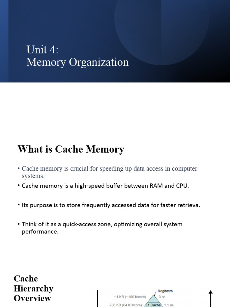 Unit 04 Memory Updated | PDF | Computer Data Storage | Cpu Cache