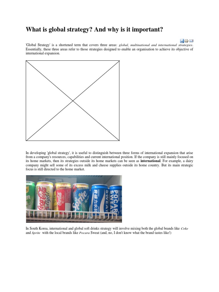 What Is Global Strategy PDF Strategic Management Brand