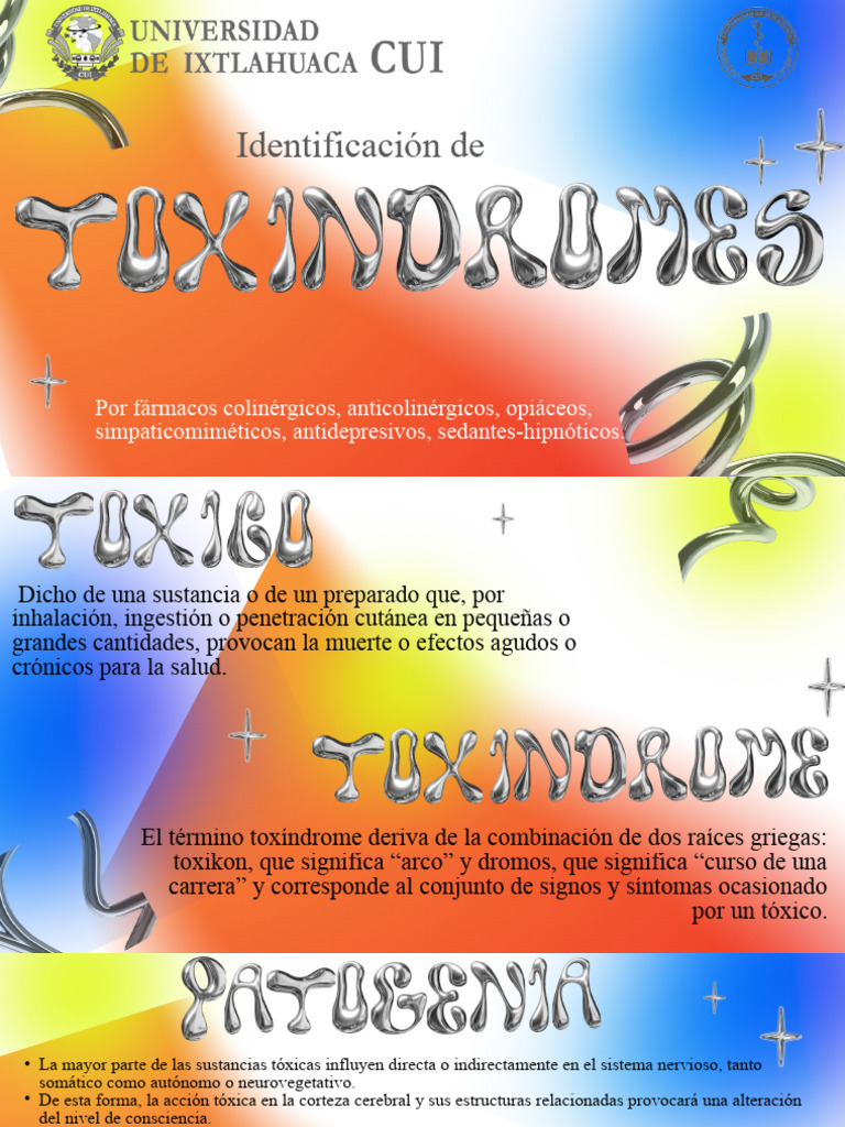 Toxíndromes: Clasificación y Efectos | PDF | Farmacología | Drogas que ...
